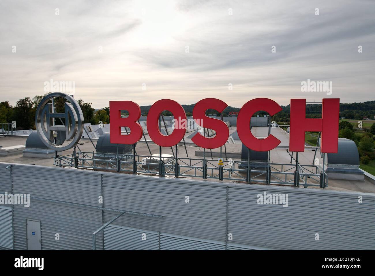 Jihlava,Czech republic-September 12 2023:logo of BOSCH diesel Jihlava ...