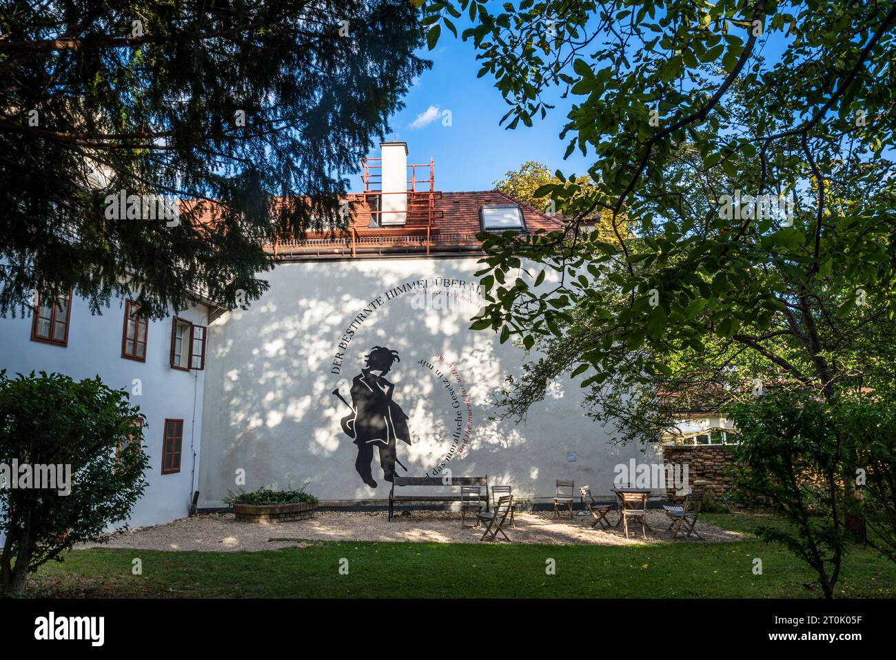 Garden of the Beethoven Museum in Heiligenstadt, Vienna, Austria Stock ...