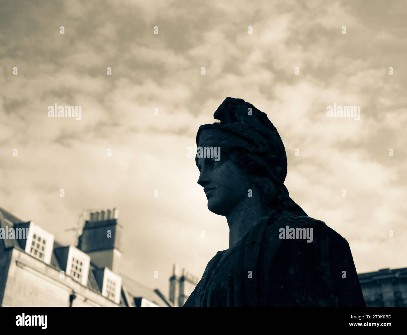 Roman Legionary Statue, The Roman Baths, City of Bath, Somerset ...