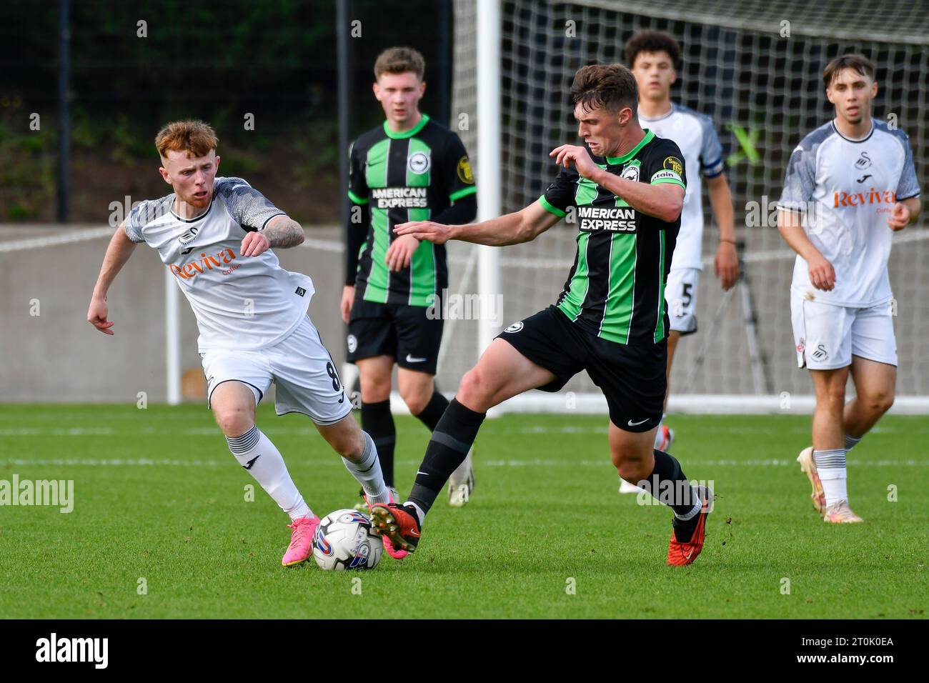Swansea, Wales. 7 October 2023. Liam Smith of Swansea City vies for ...