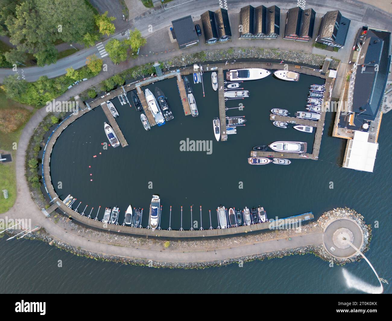 Aerial view marina small boat hi-res stock photography and images - Alamy