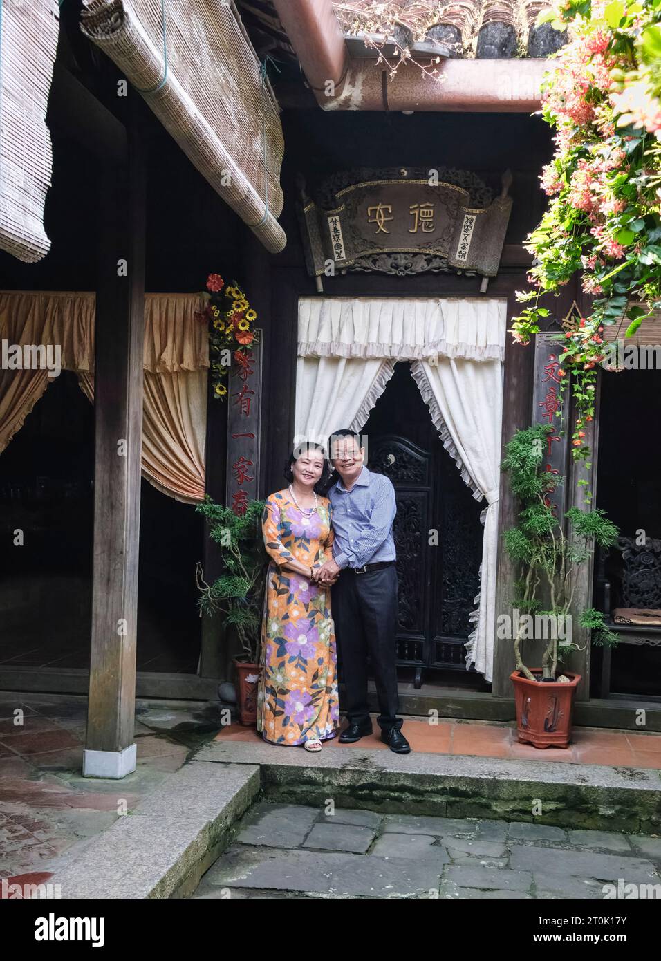 Hoi An, Vietnam. Duc An Old House. Couple Posing for Photograph in ...