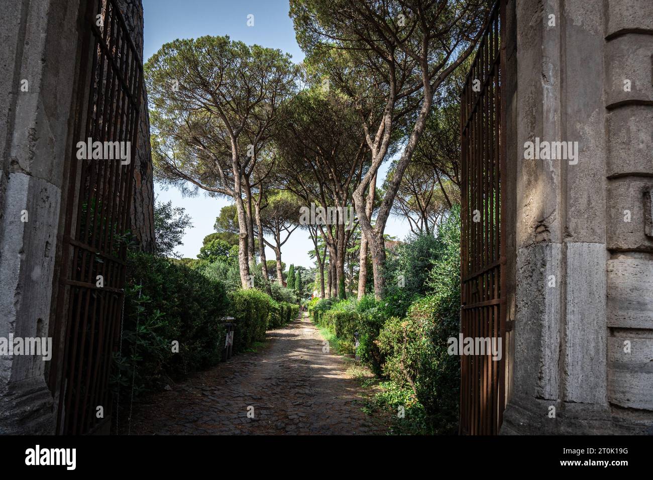 Ancient Roman road in Italy called Appian way. The most important ...