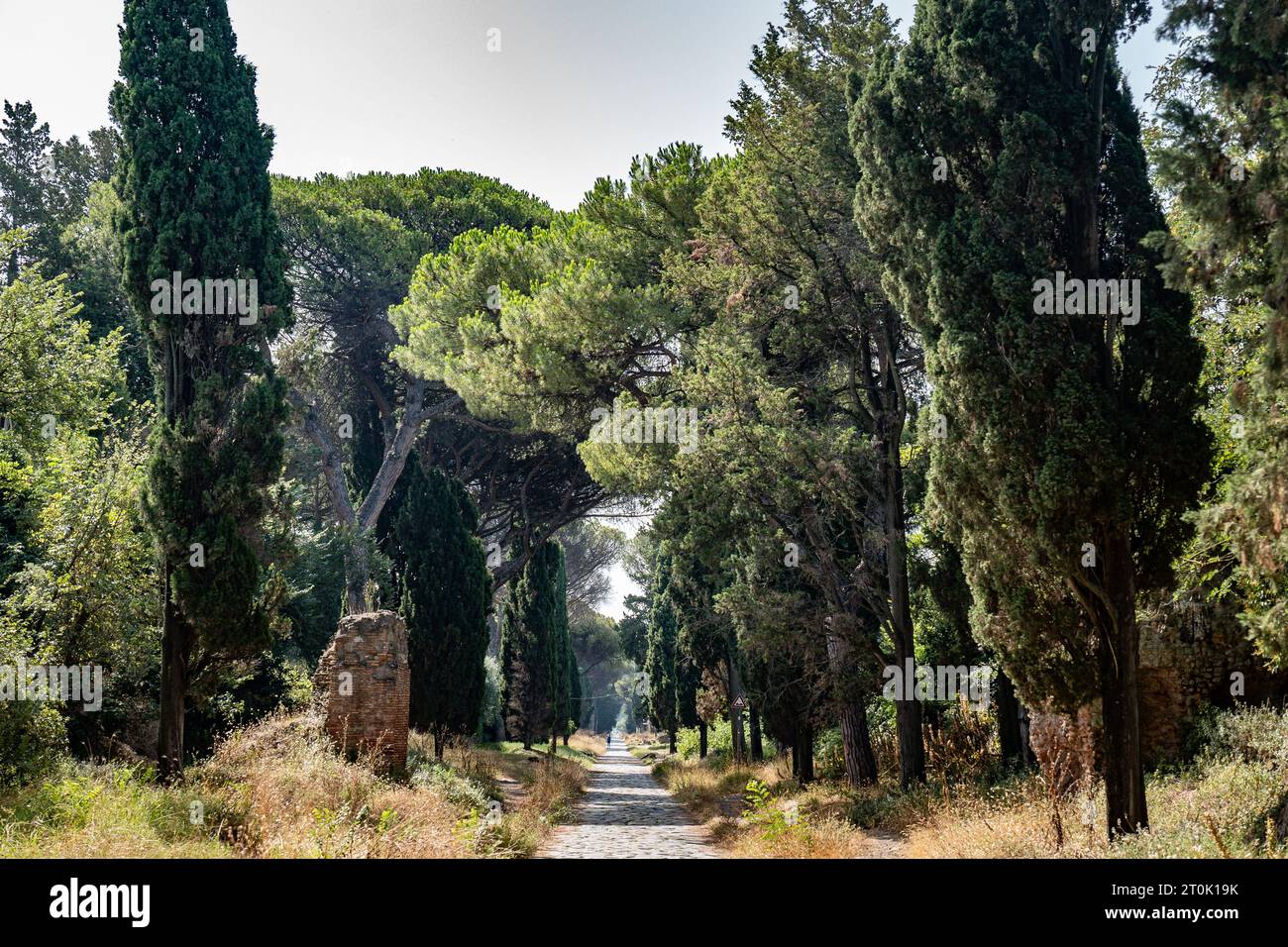 Ancient Roman road in Italy called Appian way. The most important ...