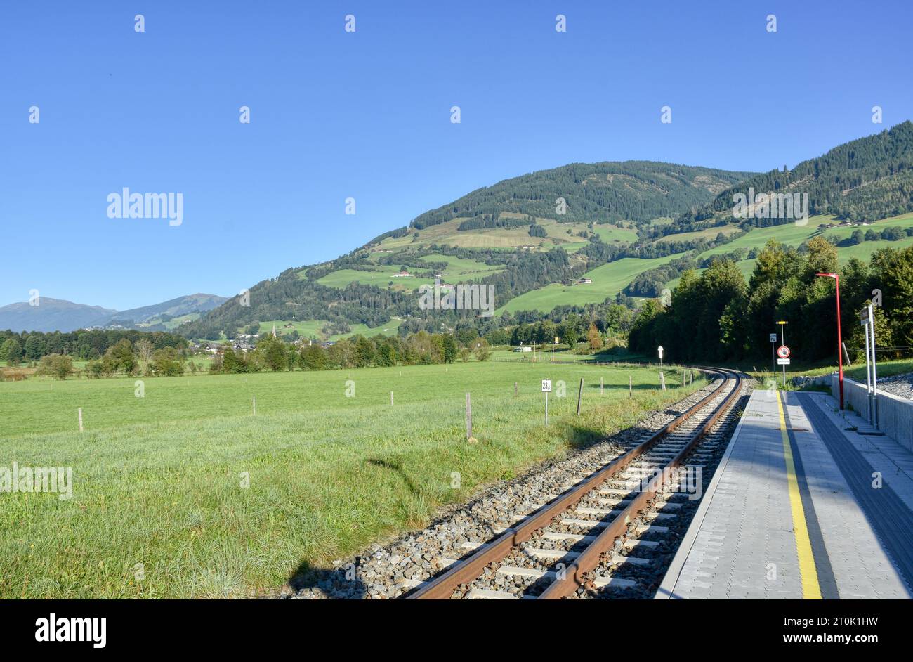 Lokalbahn, Pinzgau, Haltestelle, Bahnsteig, Schmalspurbahn, Schmalspur ...