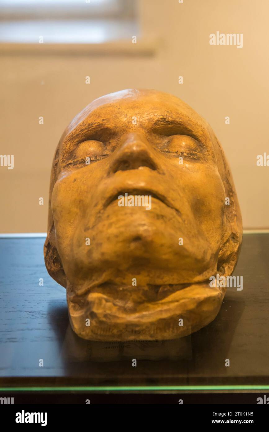 Death mask of the composer, Beethoven Museum in Heiligenstadt, Vienna ...