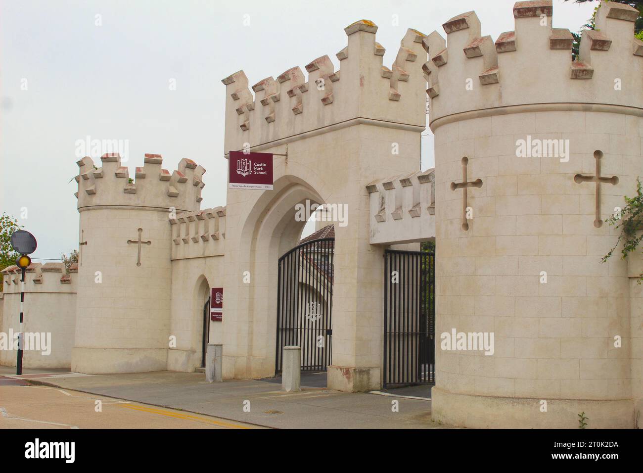 A photo of the outside Castle Park Primary School in Dublin Stock Photo ...