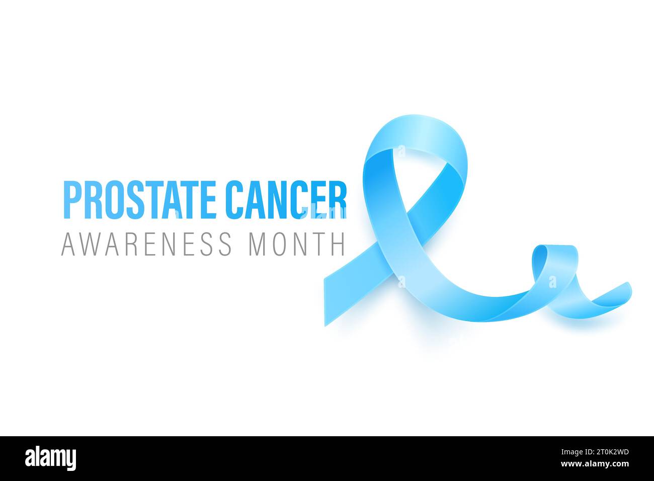 Prostate Cancer Banner, Card, Placard with Vector 3d Realistic Blue ...
