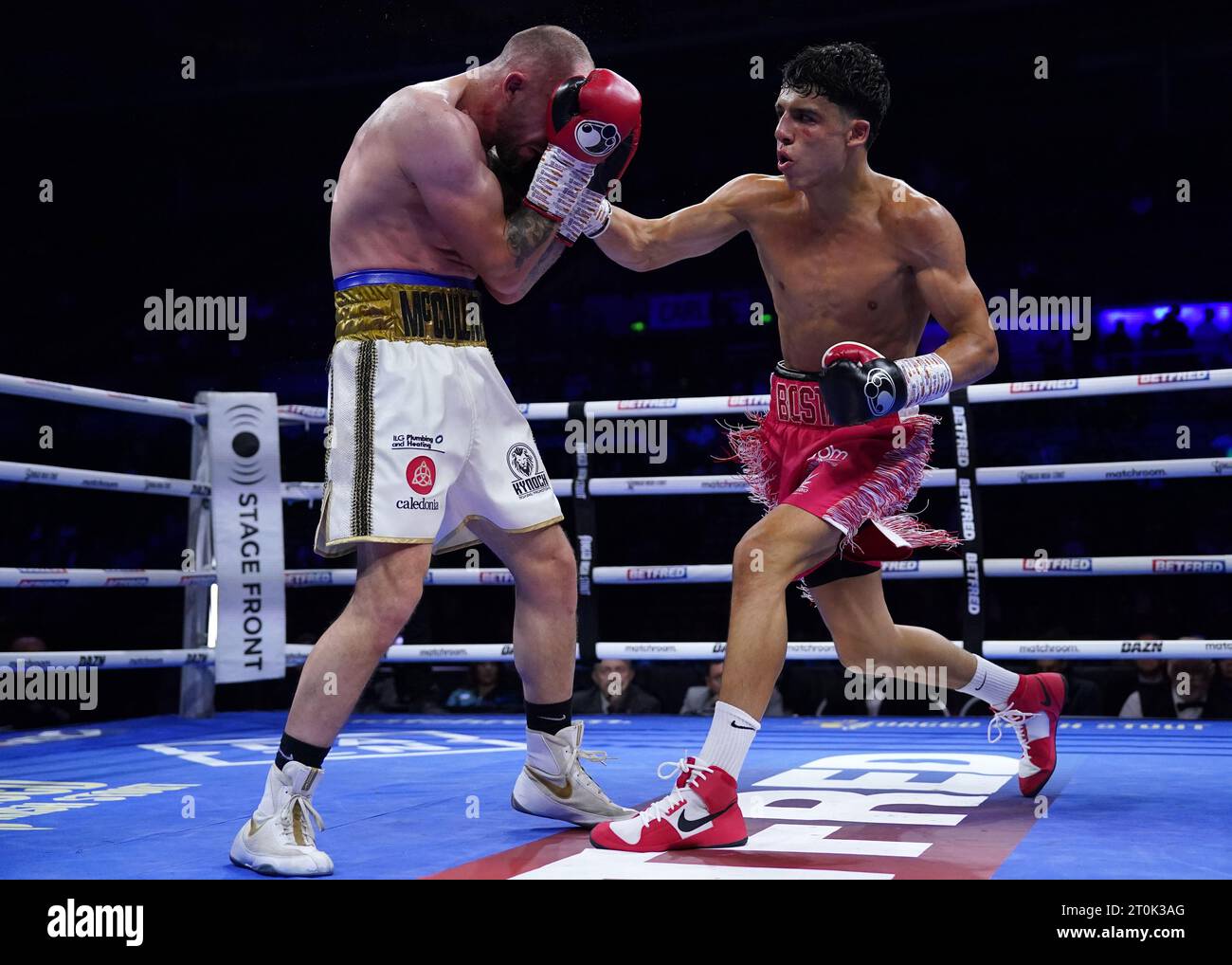 Junaid Bostan (right) and Corey McCulloch (left) in action in a ...