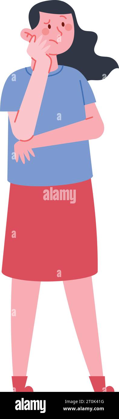woman thinking design vector isolated Stock Vector Image & Art - Alamy