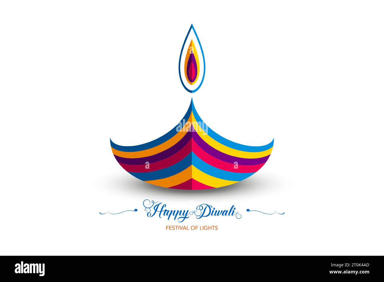 Happy Diwali Festival of Lights India Celebration colorful logo template. Graphic banner design ...