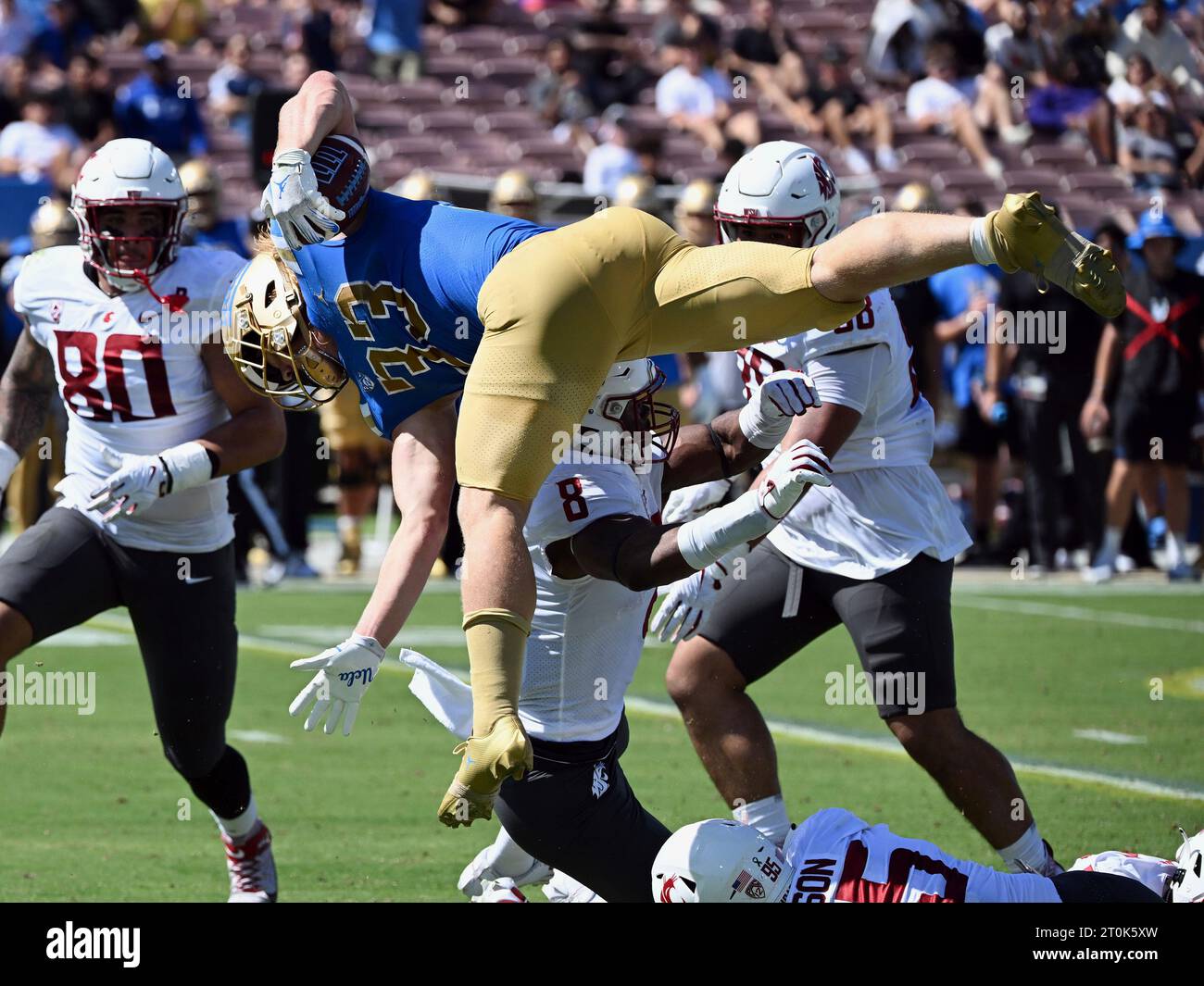 PASADENA, CA - OCTOBER 07: UCLA Bruins running back Carson Steele (33 ...