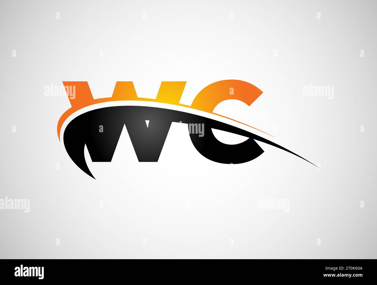 Initial Letter W C Logo Design Vector. Graphic Alphabet Symbol For ...
