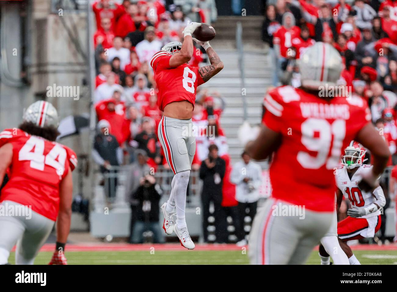 October 7, 2023, Columbus, Ohio, U.S: Ohio State Buckeyes safety Lathan ...