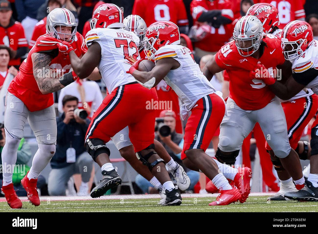 Columbus, Ohio, USA. 7th Oct, 2023. Maryland Terrapins running back ...