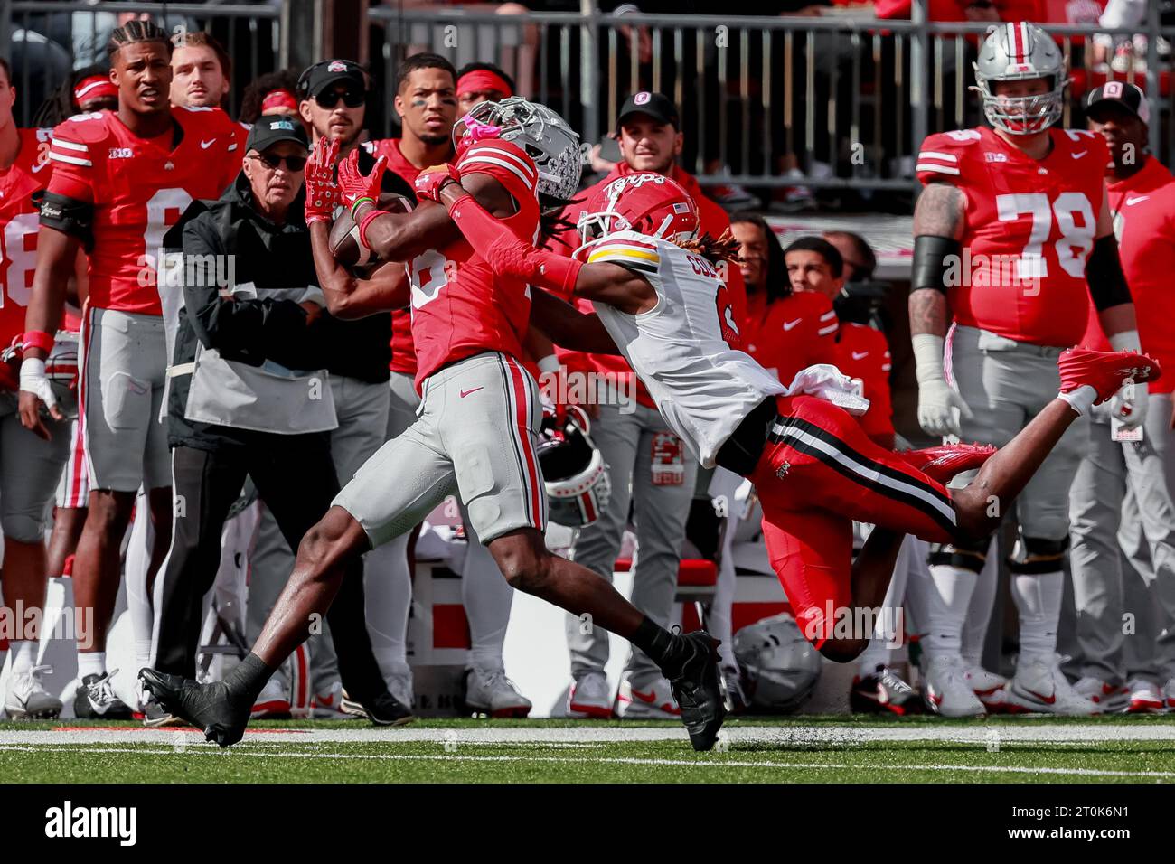 Columbus, Ohio, USA. 7th Oct, 2023. Ohio State Buckeyes wide receiver ...