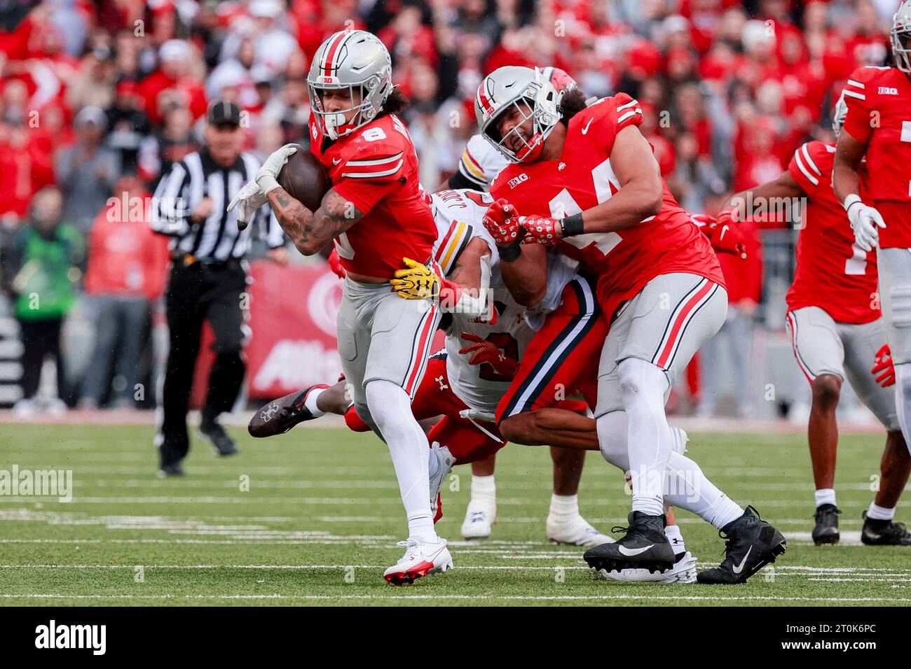 October 7, 2023, Columbus, Ohio, U.S: Ohio State Buckeyes safety Lathan ...