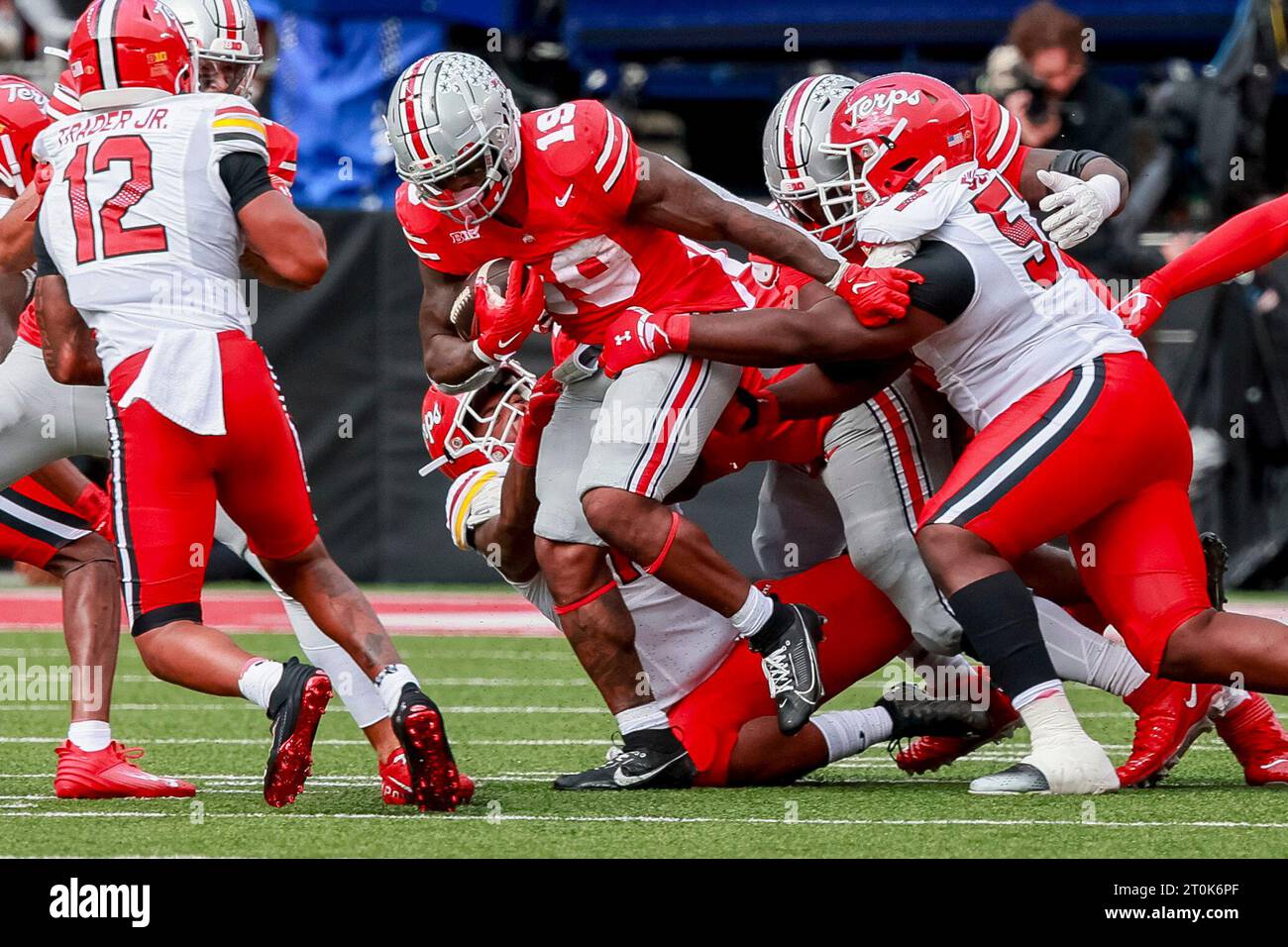 October 7, 2023, Columbus, Ohio, U.S: Ohio State Buckeyes running back ...