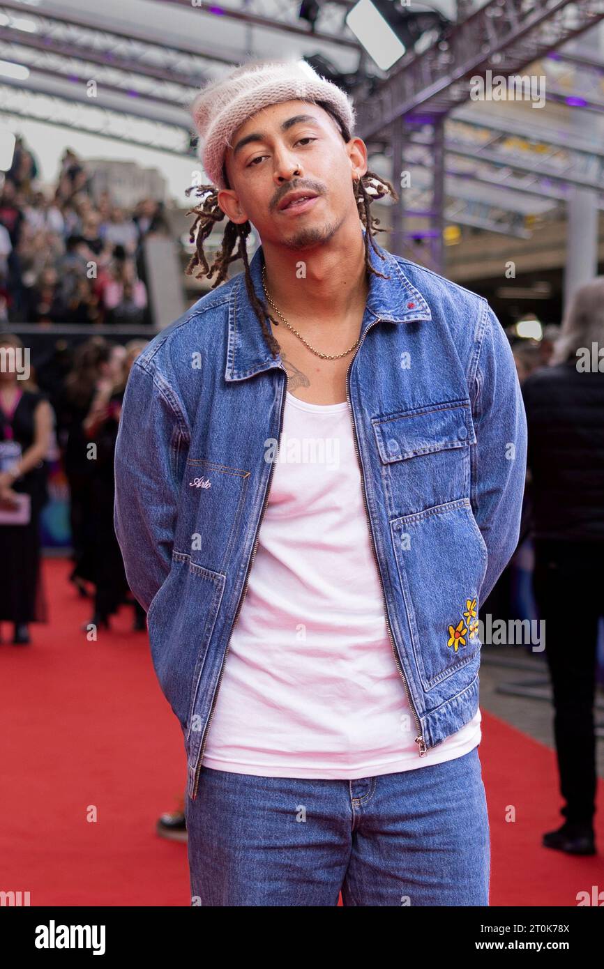 Jordan Stephens poses for photographers upon arrival for the premiere of the film 'Killers of ...