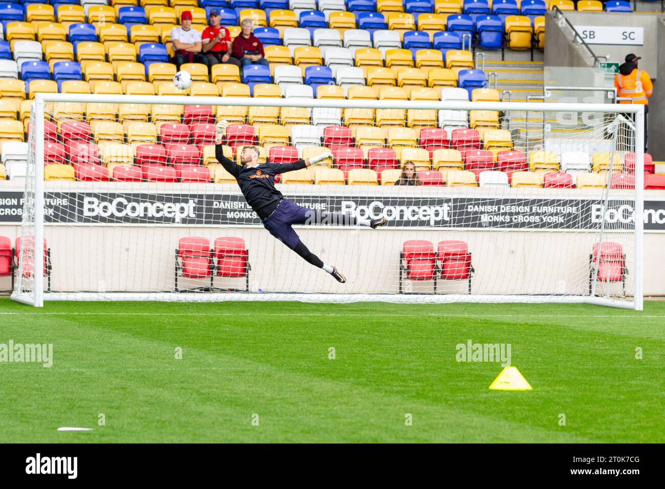 York, United Kingdom, 07 Oct 2023, Warm up before game- Ryan Whitley ...