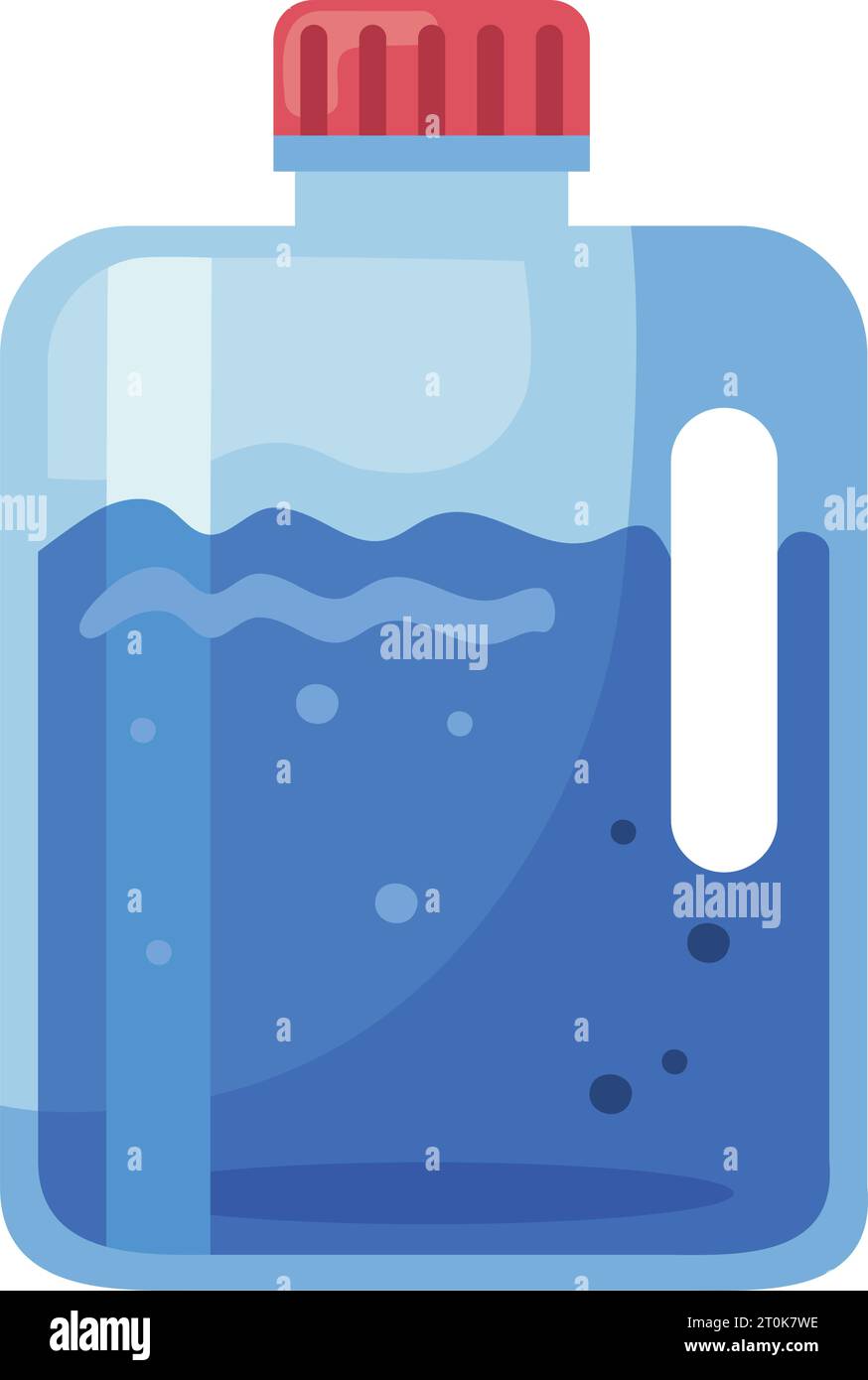 bottle gallon with red cap vector isolated Stock Vector Image & Art - Alamy