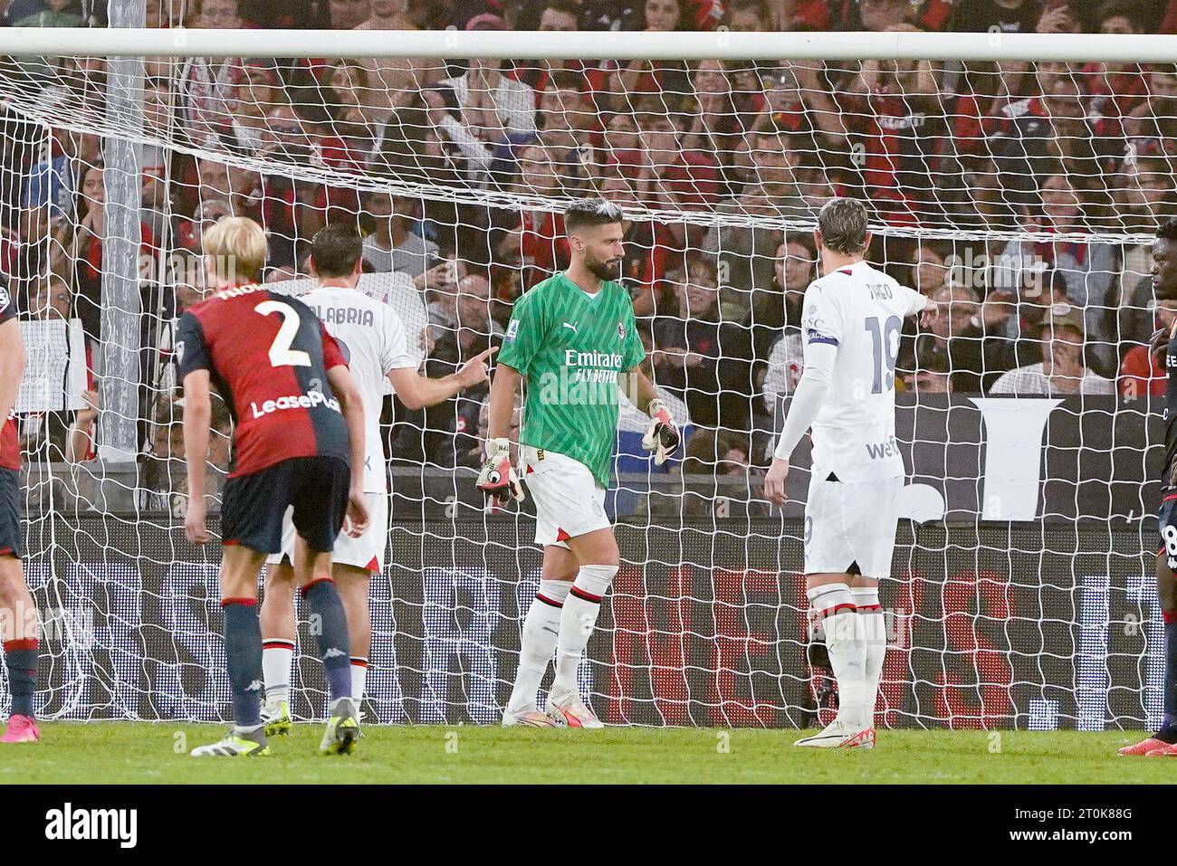 Genoa, Italy. 07th Oct, 2023. Olivier Giroud of AC Milan plays as ...