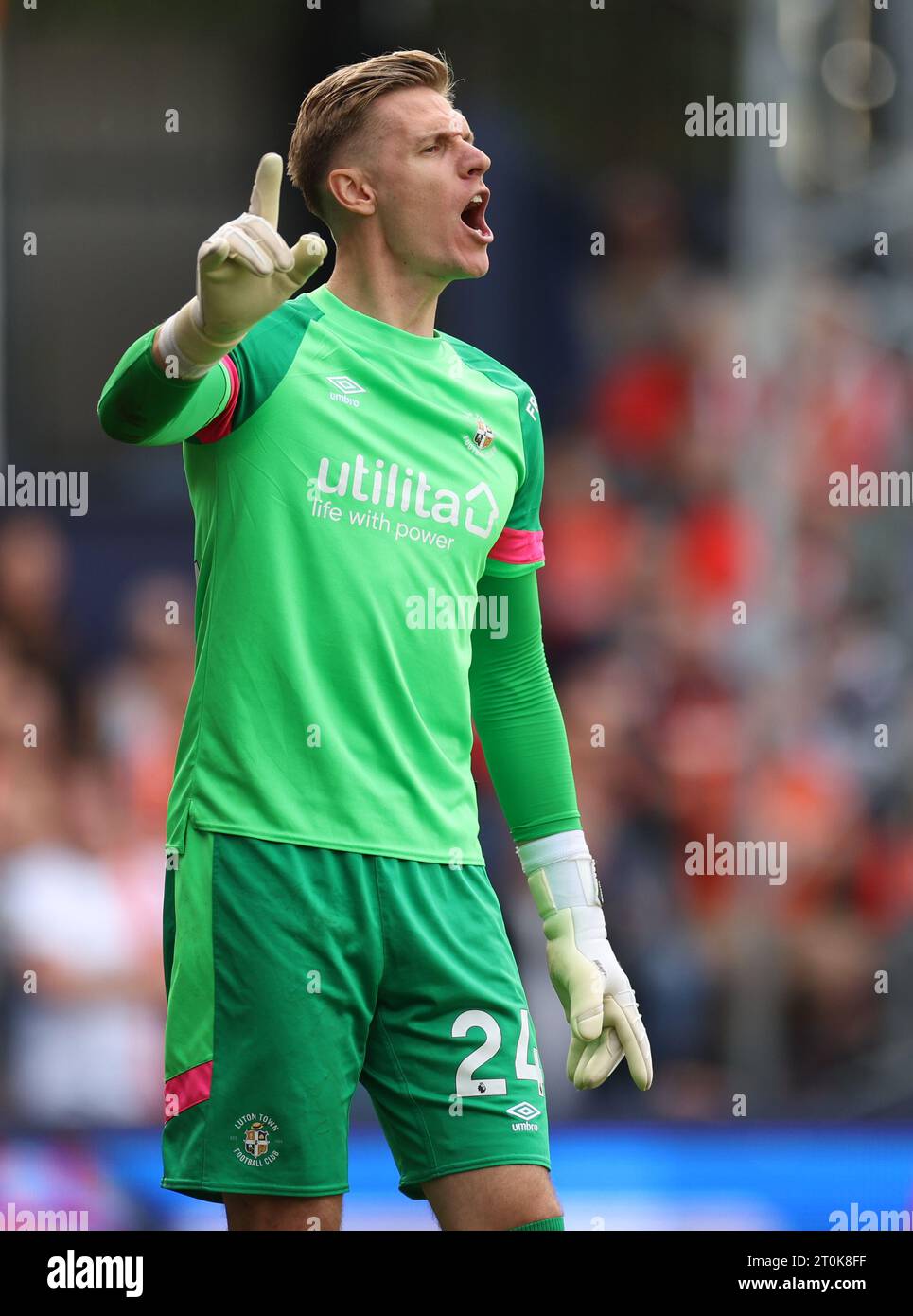 Luton Town goalkeeper Thomas Kaminski during the Premier League match ...
