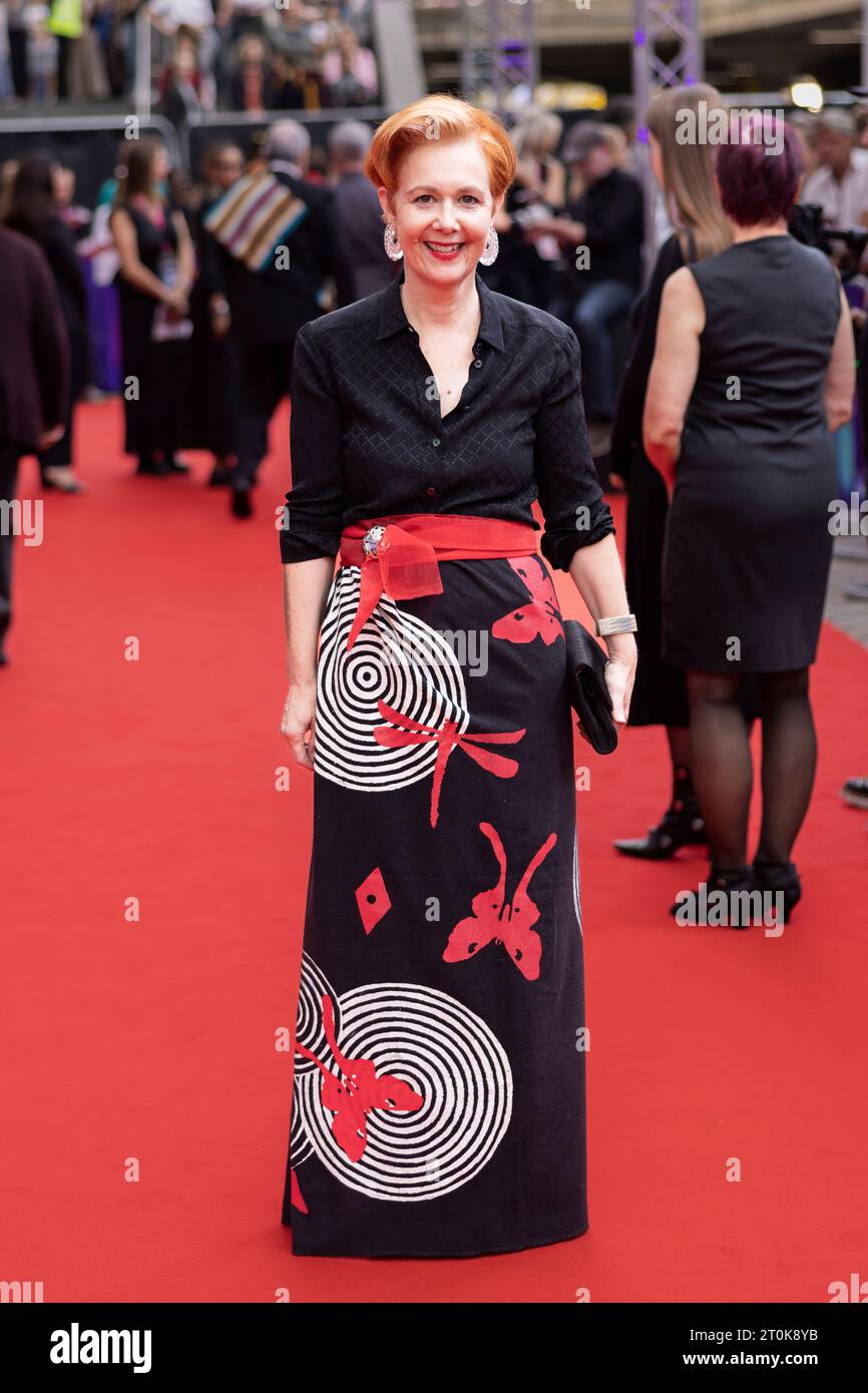 Marianne Bower poses for photographers upon arrival for the premiere of ...
