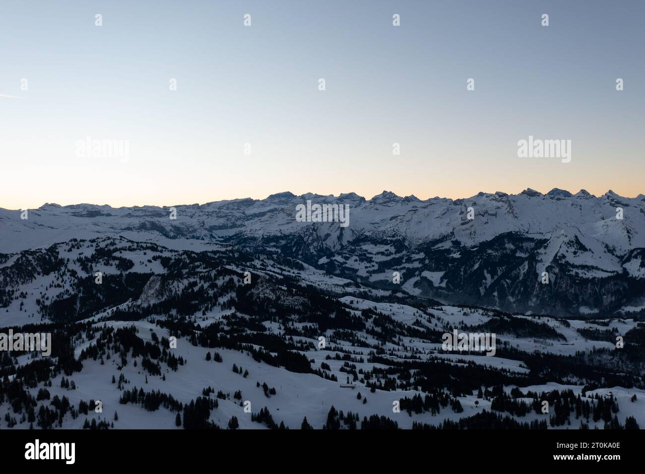 Aerial view of the Alps are the highest and most extensive mountain ...