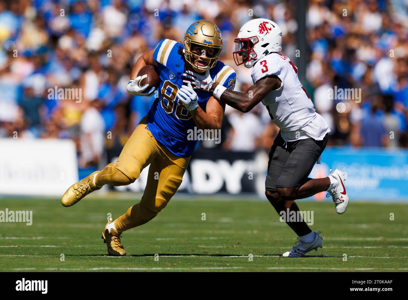 PASADENA, CA - OCTOBER 07: UCLA Bruins tight end Moliki Matavao (88 ...