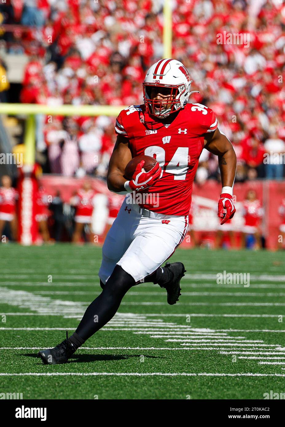 October 7, 2023: Wisconsin Badgers running back Jackson Acker (34 ...