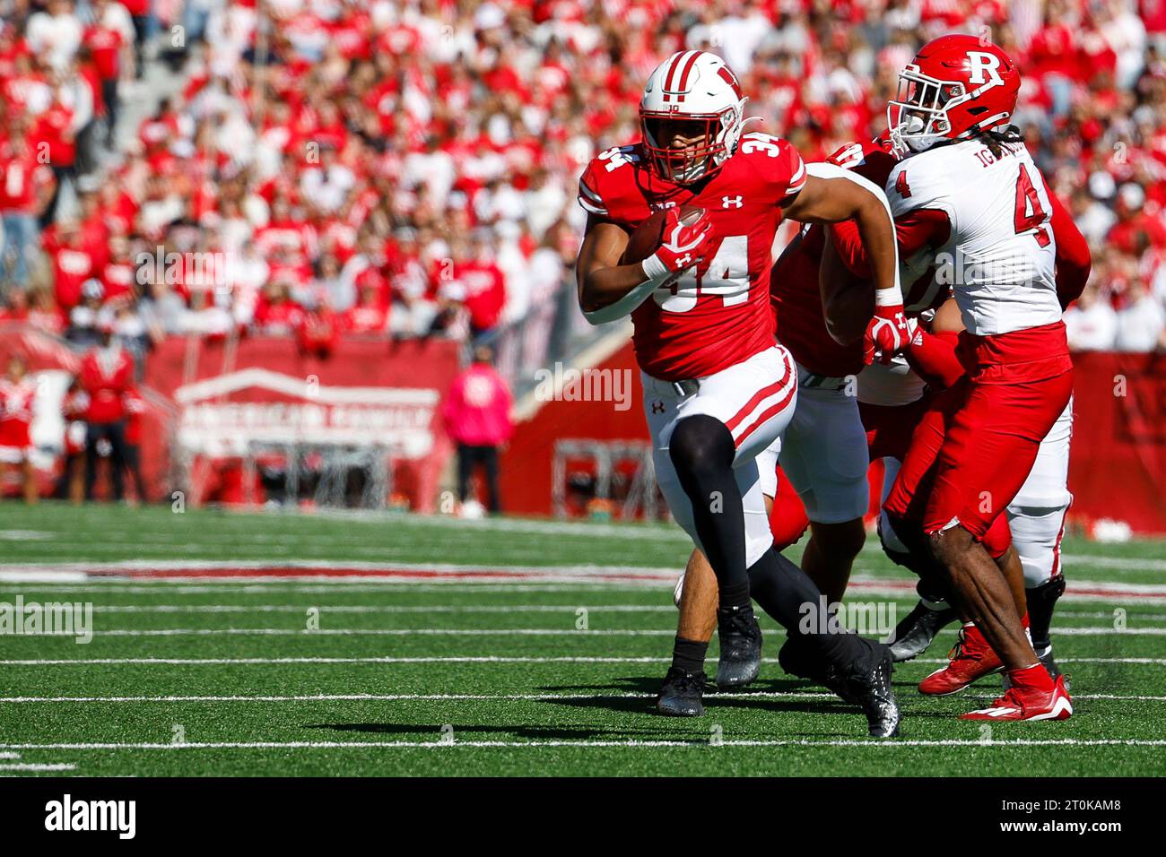 October 7, 2023: Wisconsin Badgers running back Jackson Acker (34 ...