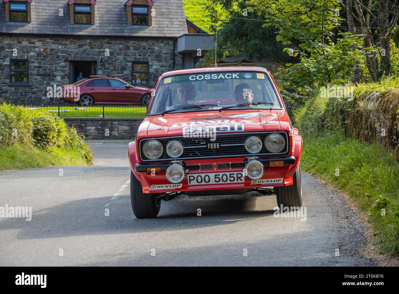Historical Ford Escort Mk2 Rally Car. POO 505R Stock Photo - Alamy