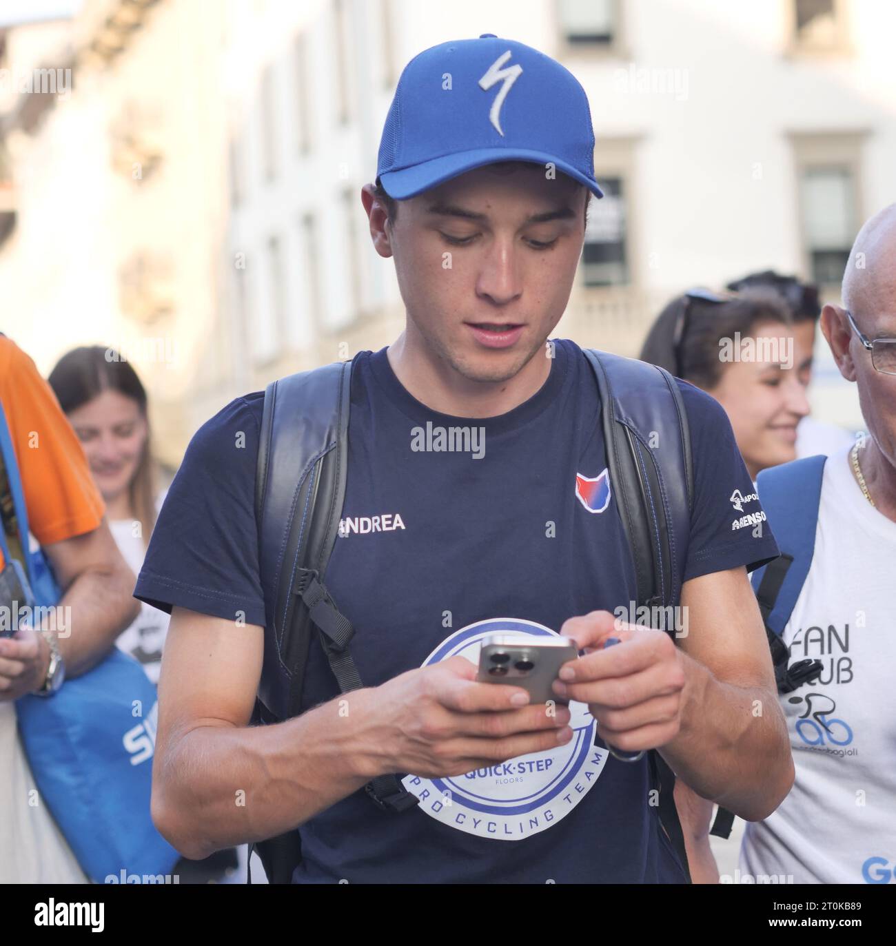 Bergamo, Italy. 07th Oct, 2023. Andrea Bagioli splendid second place in ...