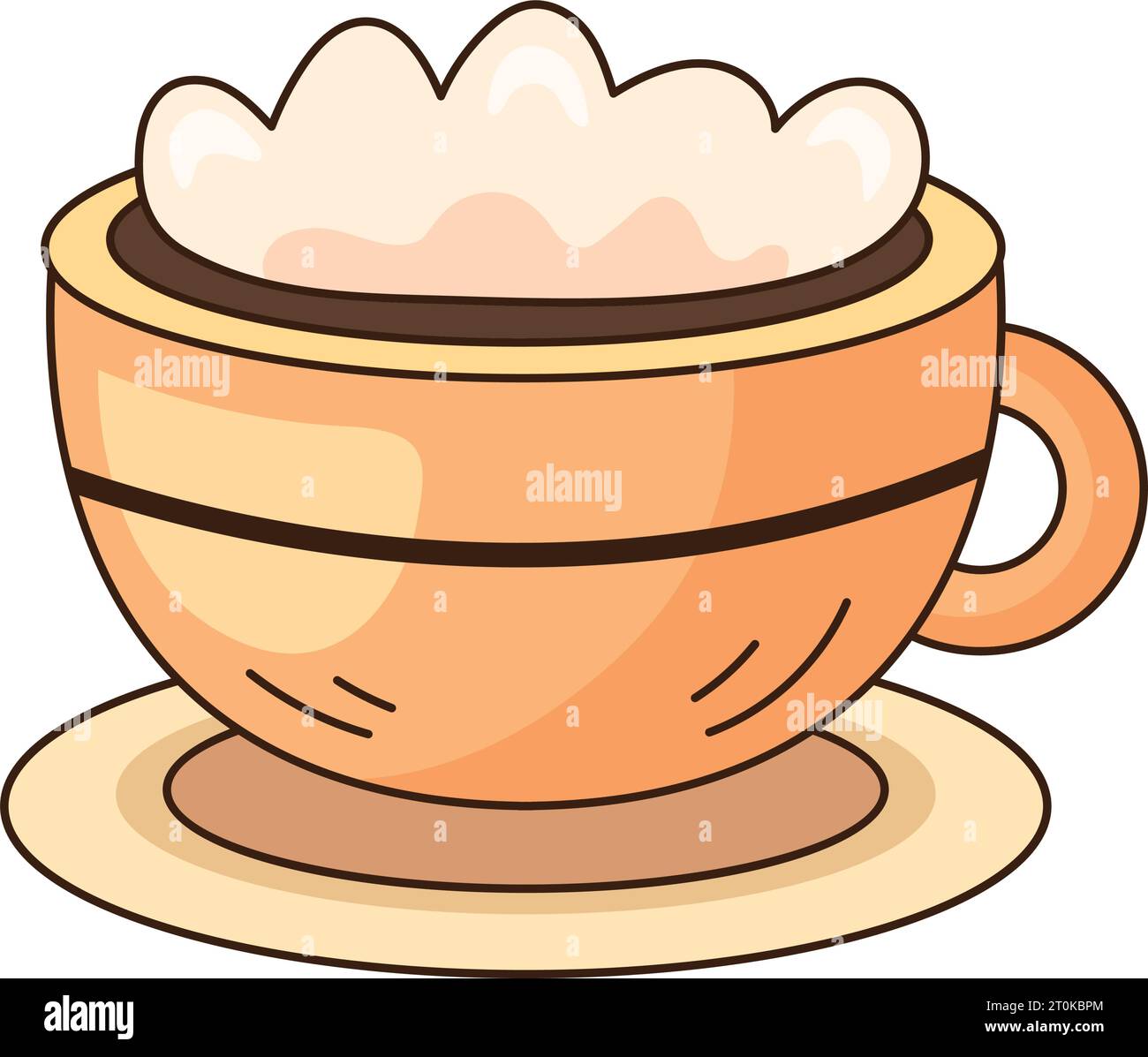 coffee cup with cream vector isolated Stock Vector Image & Art - Alamy