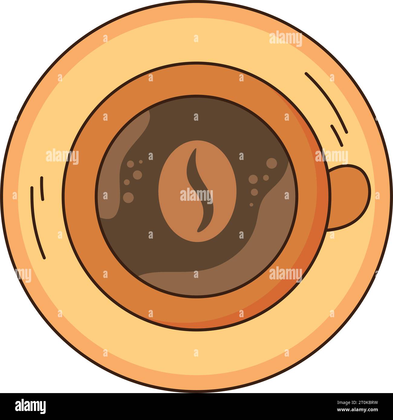 coffee cup top view vector isolated Stock Vector Image & Art - Alamy