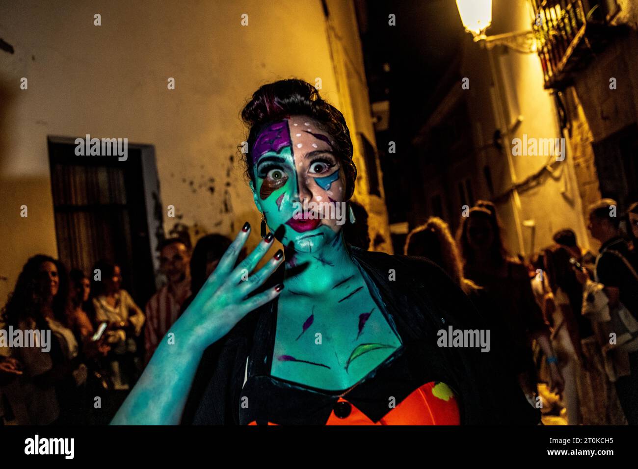Sitges, Spain. 7th Oct, 2023. Creepy zombies invade the streets of ...