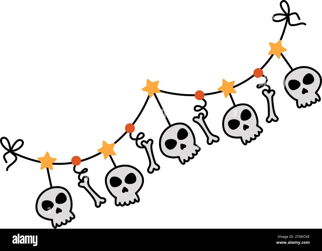 Garland of skulls Stock Vector Images - Alamy