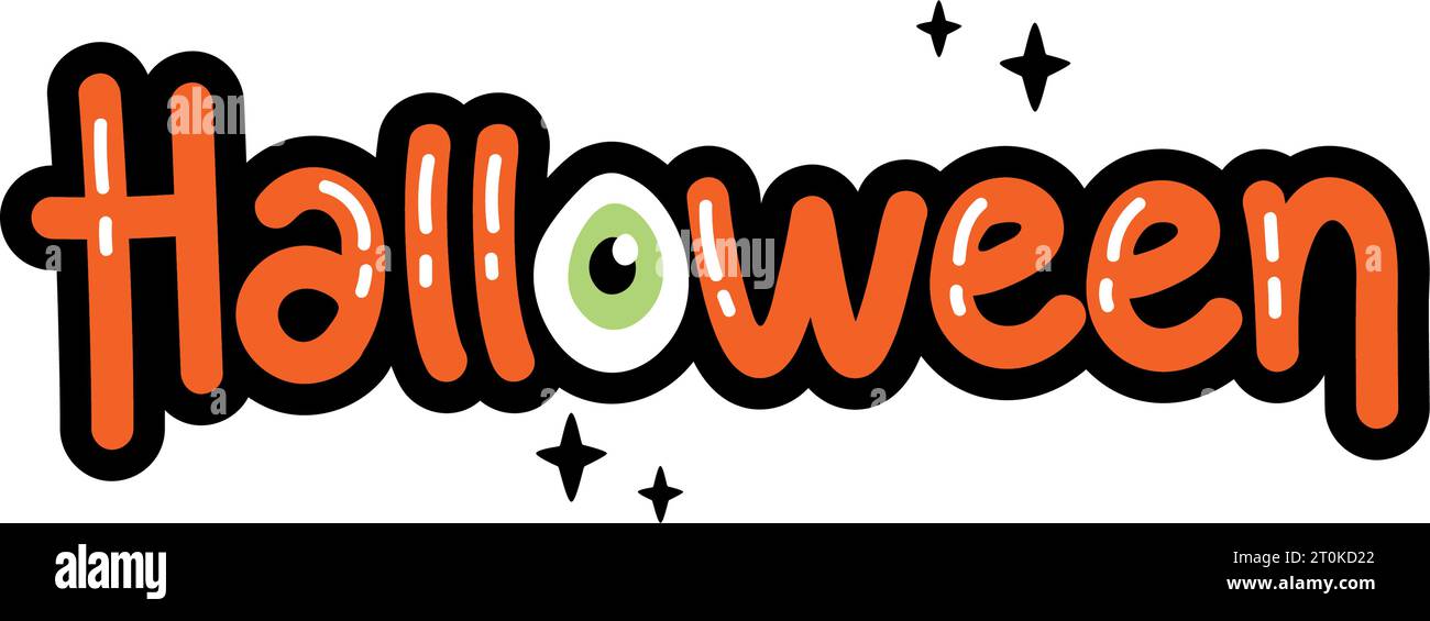 halloween lettering design vector isolated Stock Vector Image & Art - Alamy