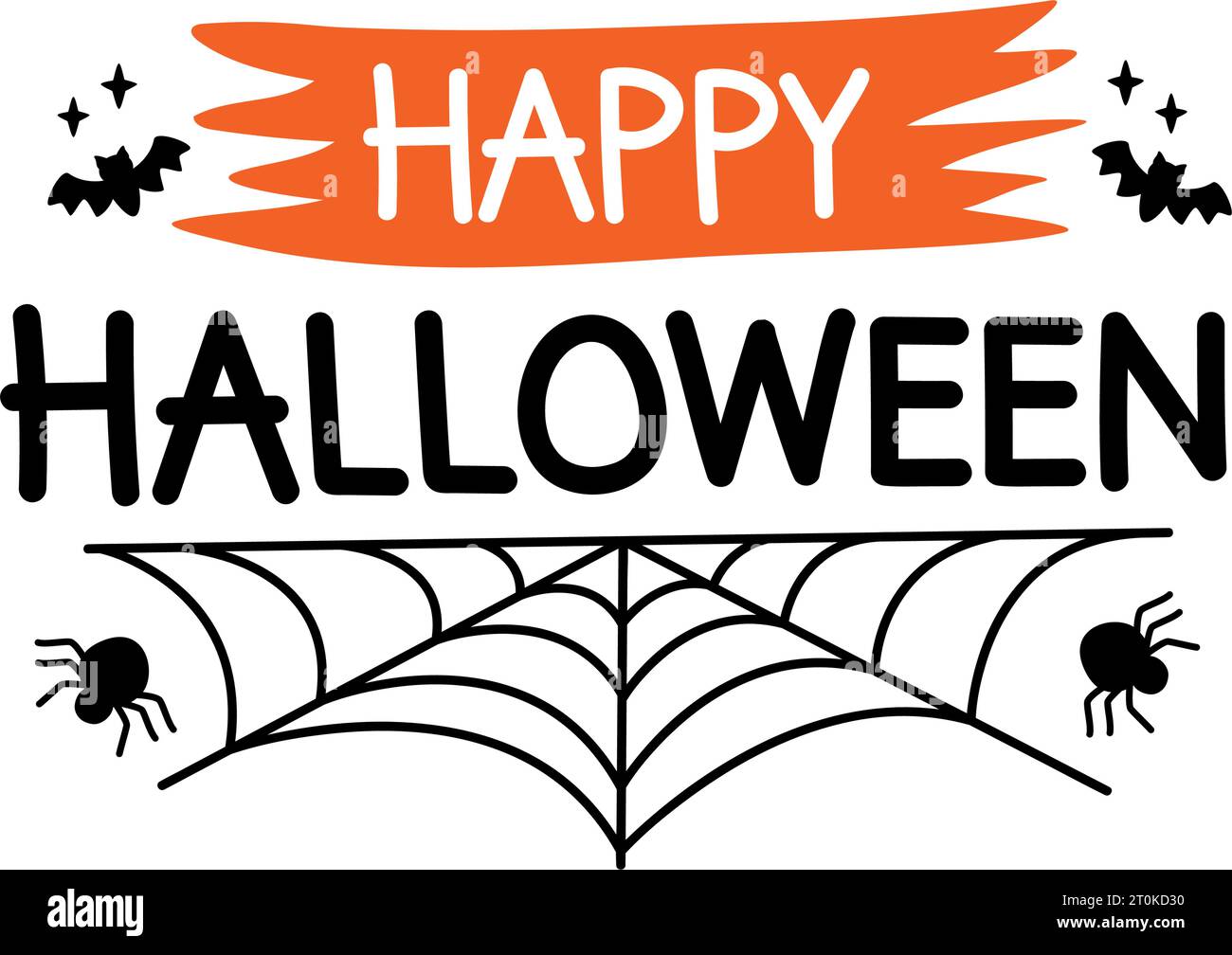 halloween lettering with spiders vector isolated Stock Vector Image ...