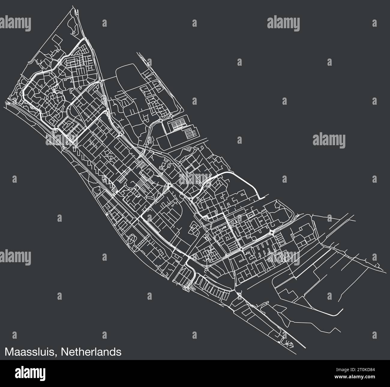 Street roads map of MAASSLUIS, NETHERLANDS Stock Vector Image & Art - Alamy