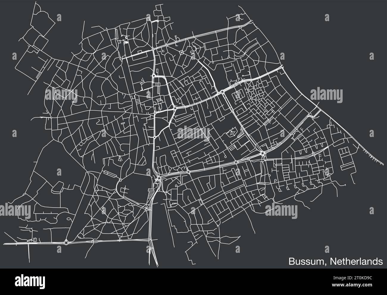 Street roads map of BUSSUM, NETHERLANDS Stock Vector Image & Art - Alamy