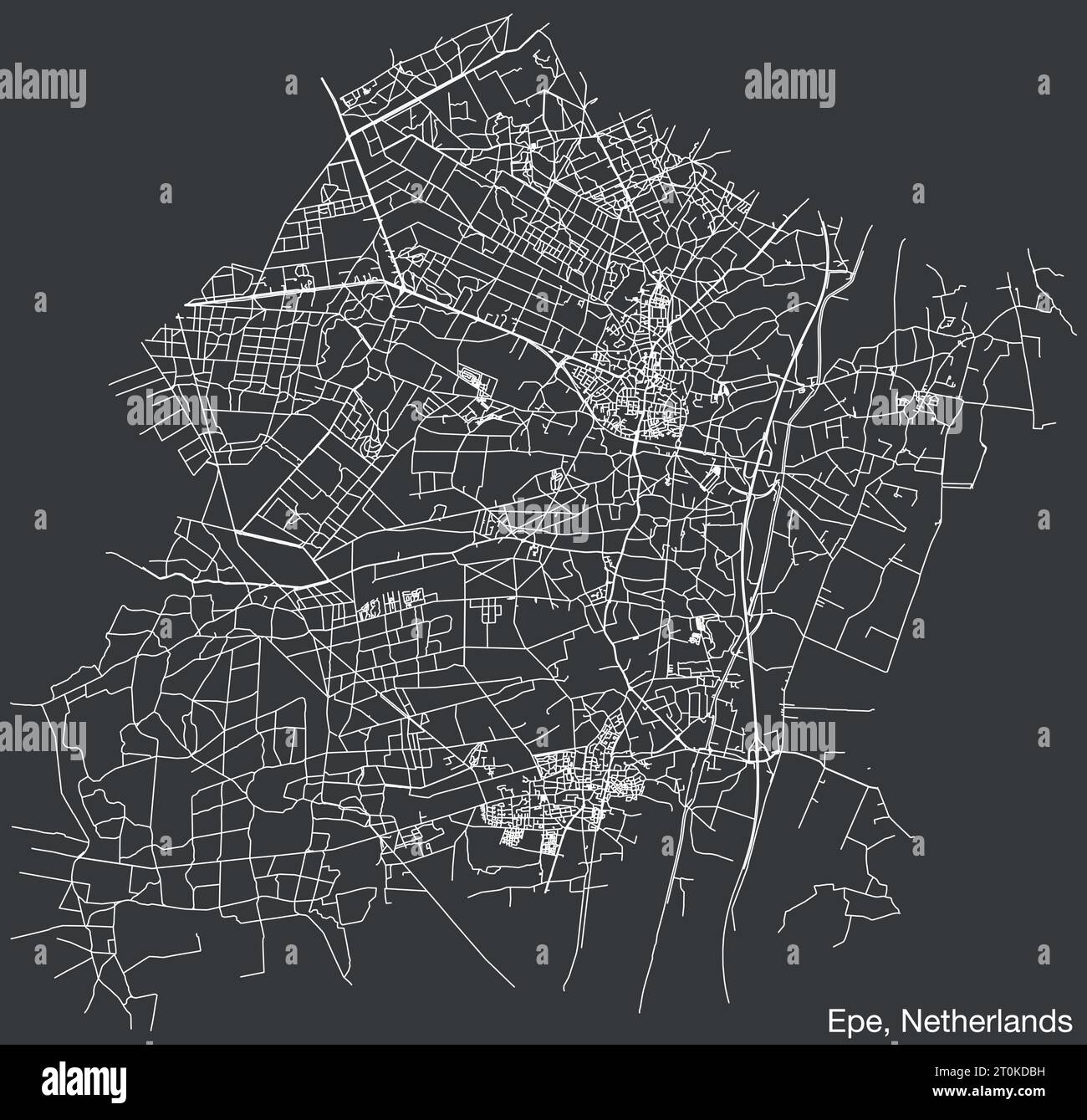 Street roads map of EPE, NETHERLANDS Stock Vector Image & Art - Alamy