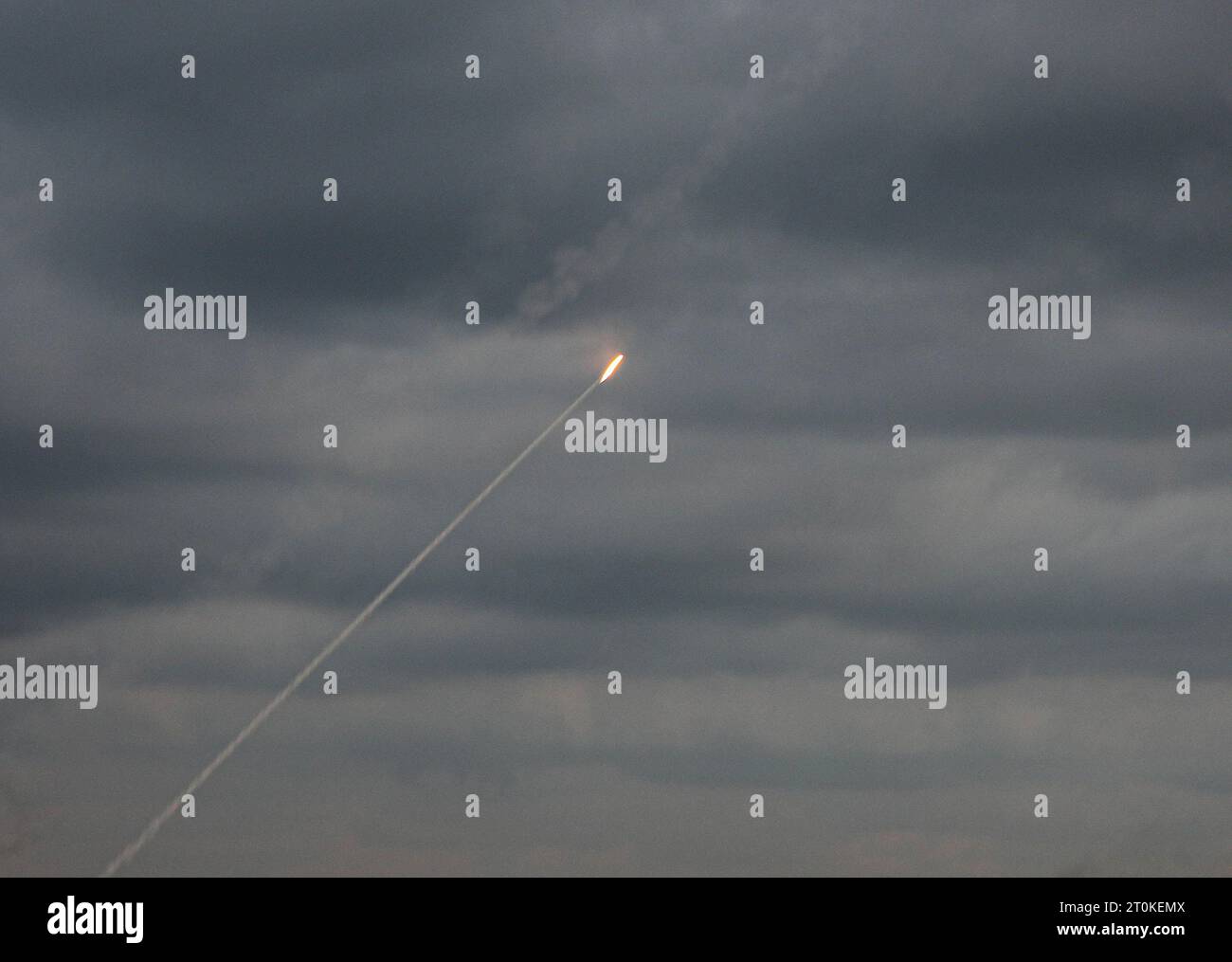 October 7, 2023: Gaza Strip, Palestine. 07 October 2023. Rockets are ...