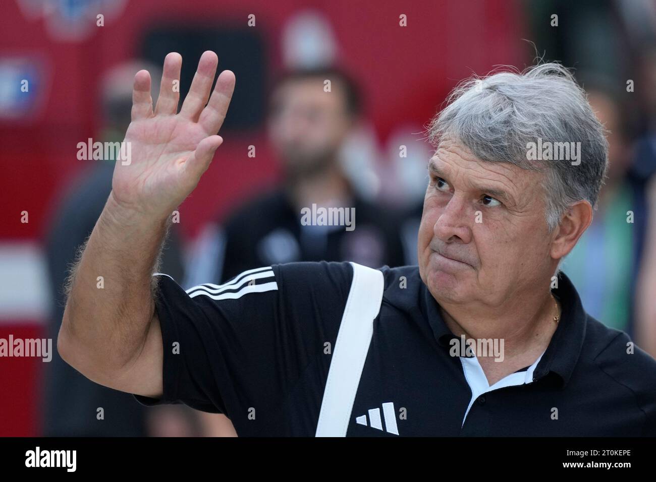 Inter Miami head coach Gerardo "Tata" Martino waves to fans as he ...