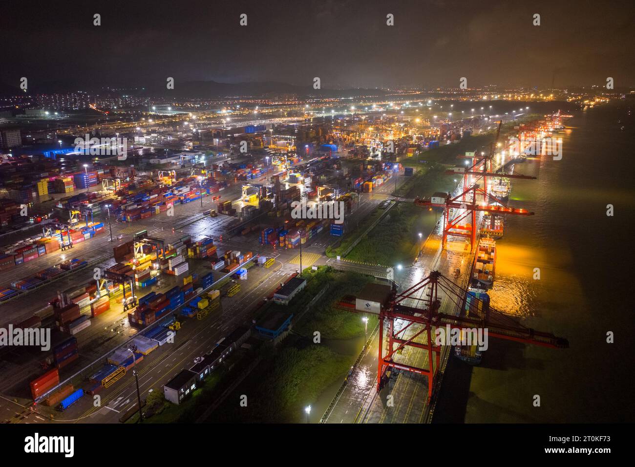 NANJING, CHINA - OCTOBER 7, 2023 - A general view shows the Port of ...