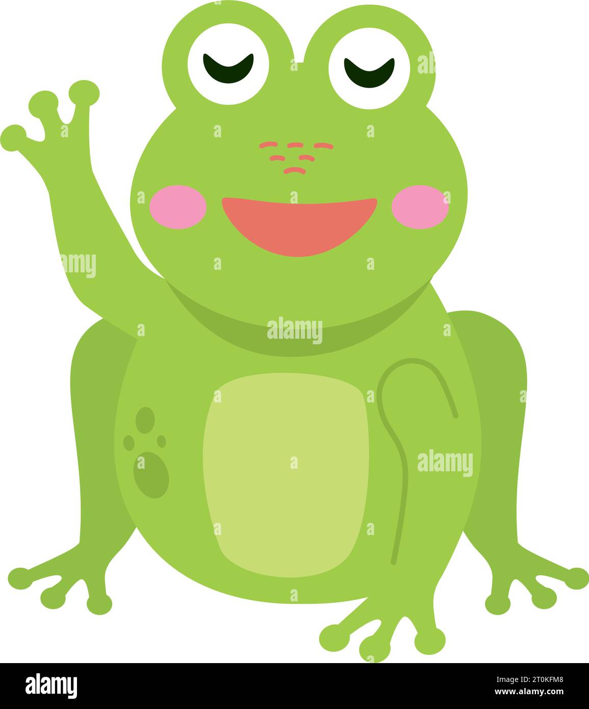 happy frog illustration vector isolated Stock Vector Image & Art - Alamy