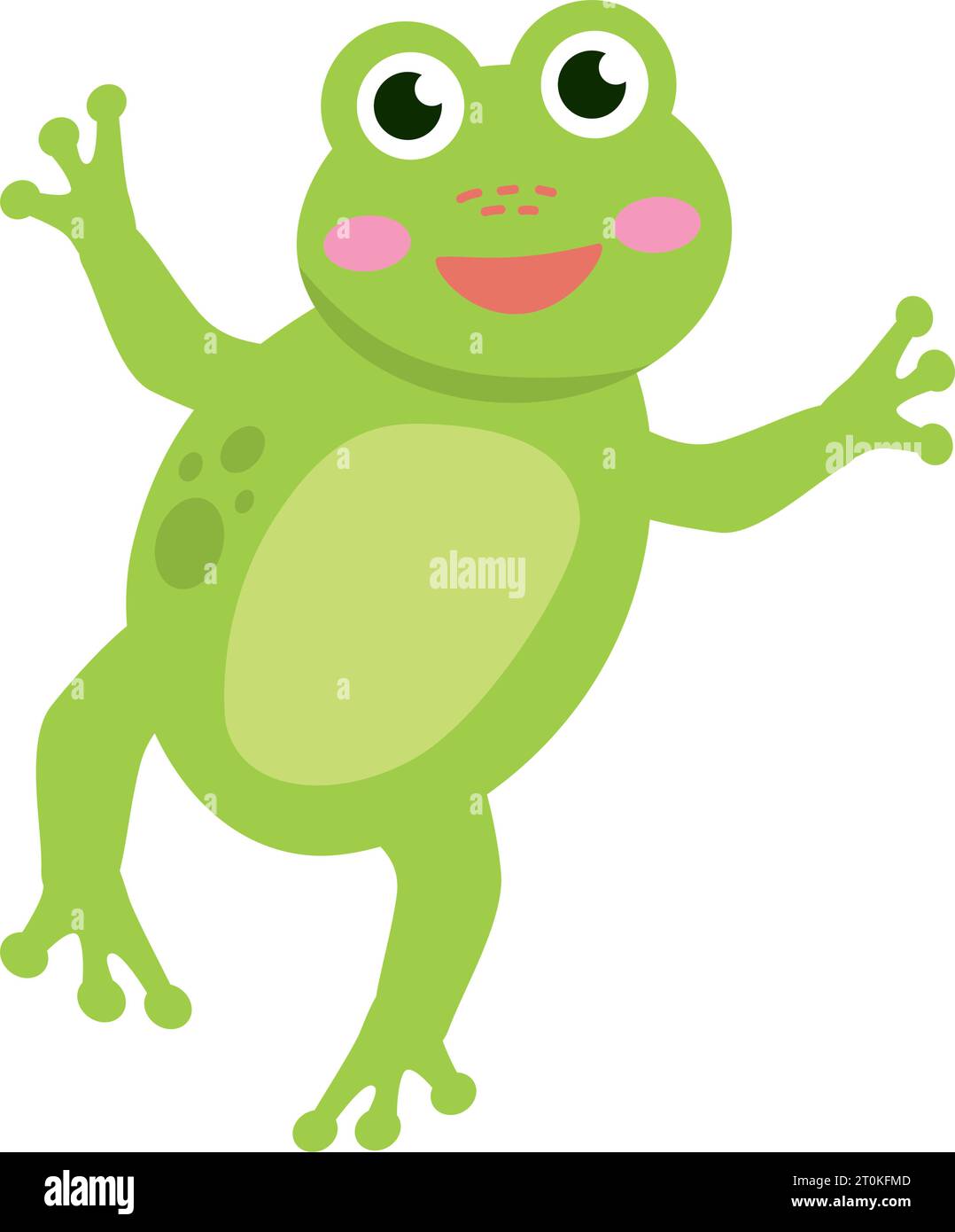 cute frog jumping vector isolated Stock Vector Image & Art - Alamy
