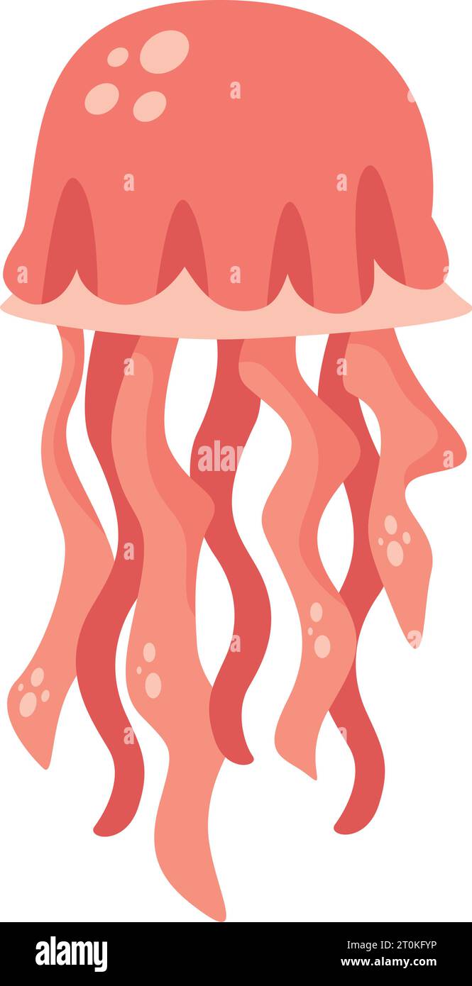 red jellyfish illustration vector isolated Stock Vector Image & Art - Alamy