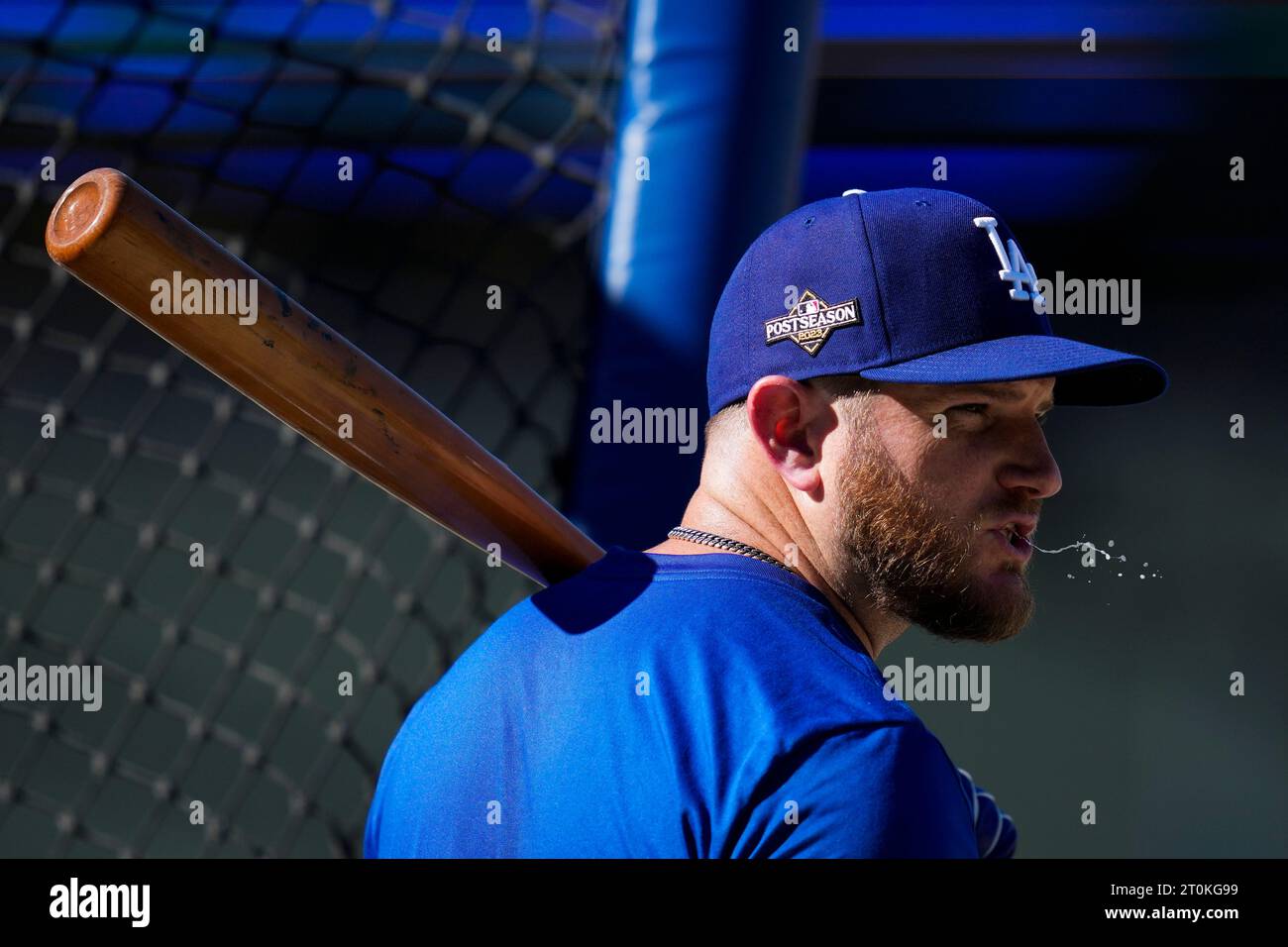 Los Angeles Dodgers' Max Muncy participates in batting practice before ...